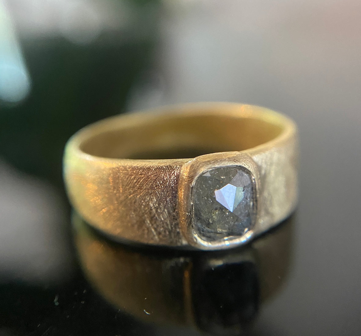 Wide Band Diamond Ring – Sorrel Bay