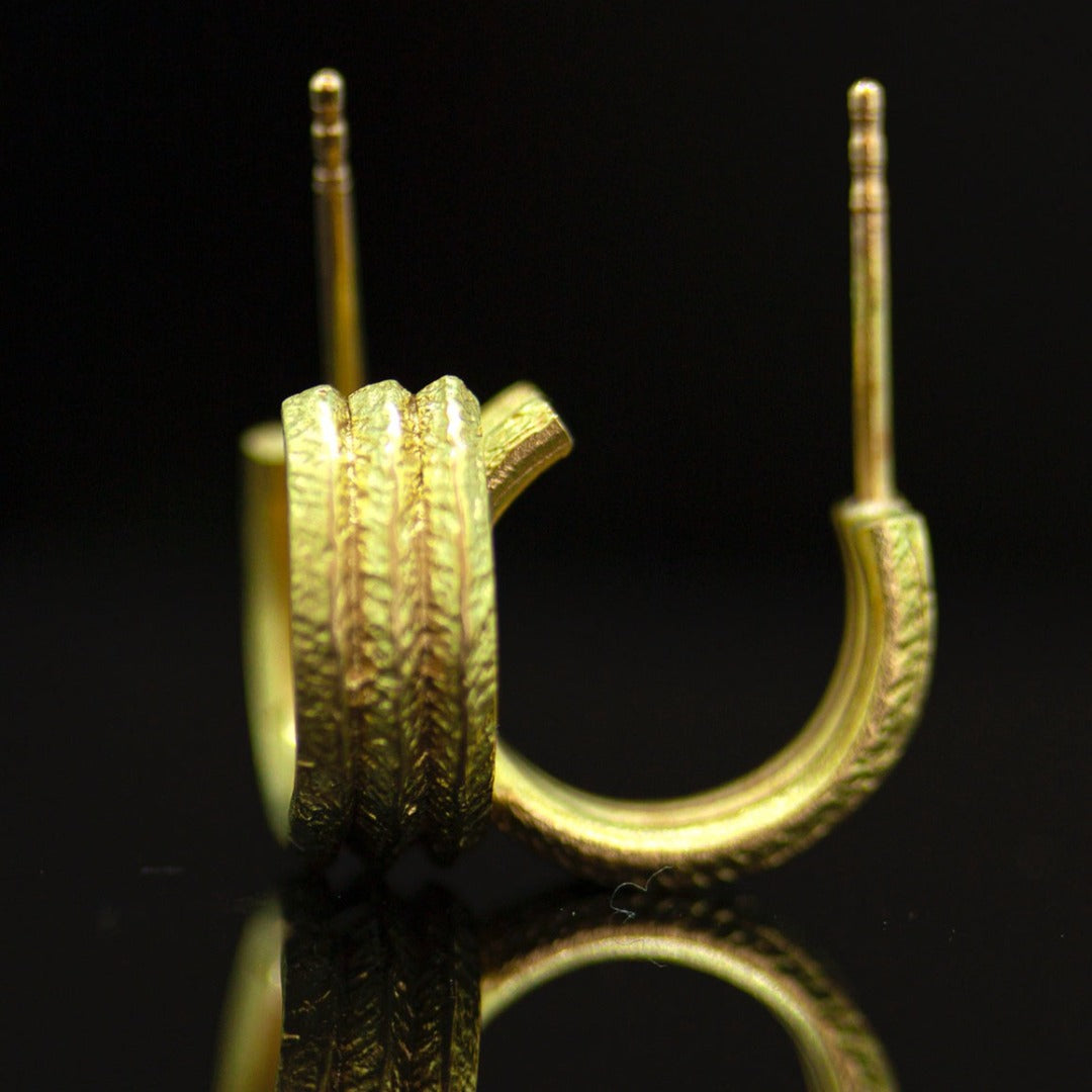 Textured Gold Hoops – Sorrel Bay