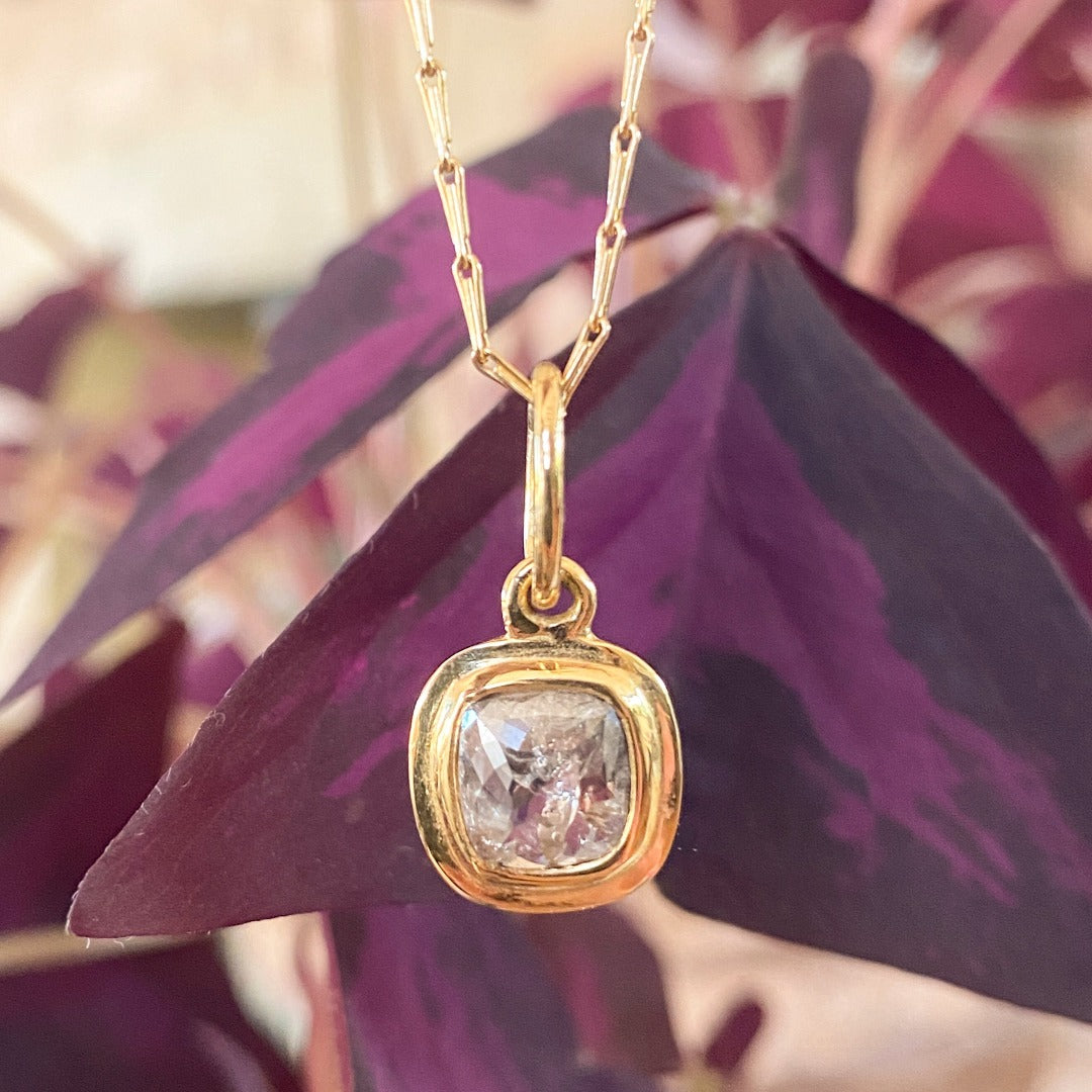 Rose Cut Diamond Slice Solis Pendant – Sorrel Bay